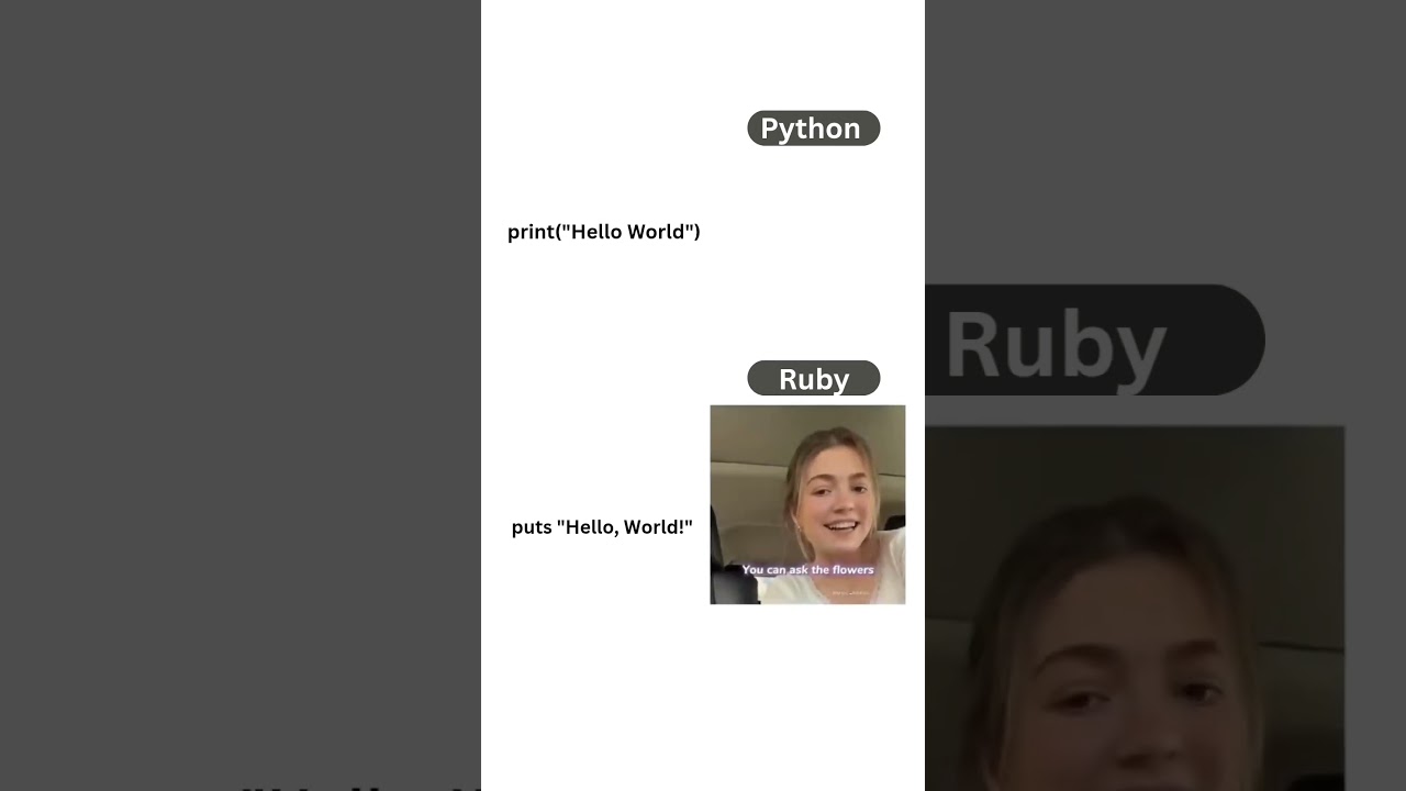 Python & Ruby vs C++ | funny visualization #memes #coding @LearnComputerWithRCS