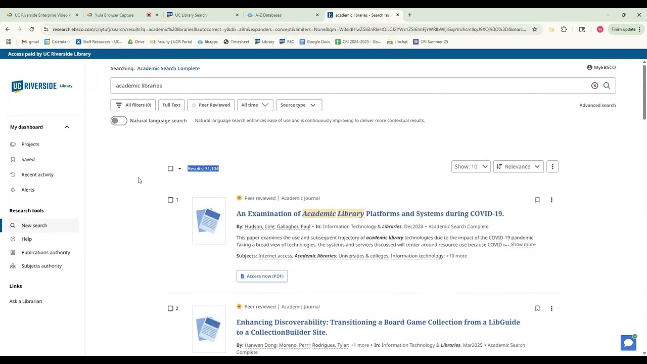 Academic Search Complete Tutorial