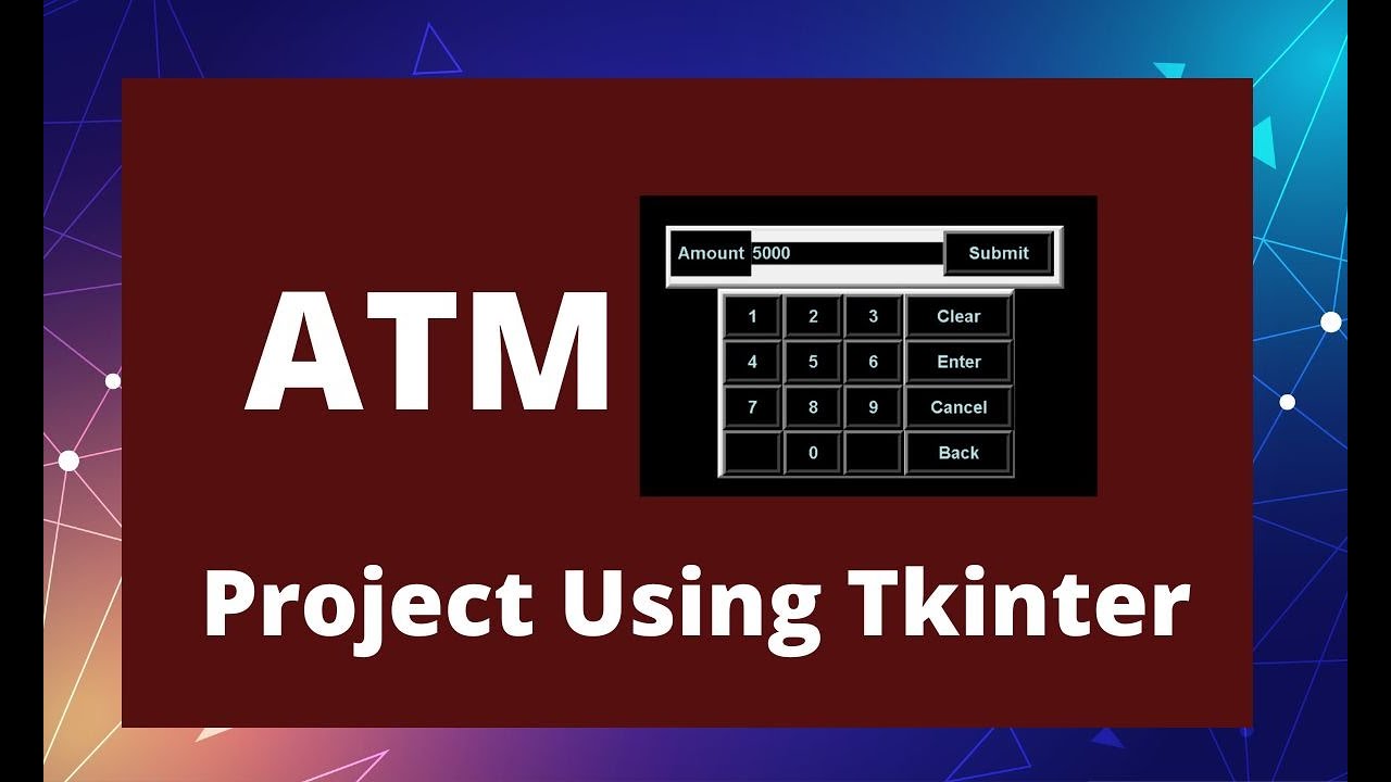 Python Project Using tkinter- ATM Machine | Tkinter Project | Python Foundation