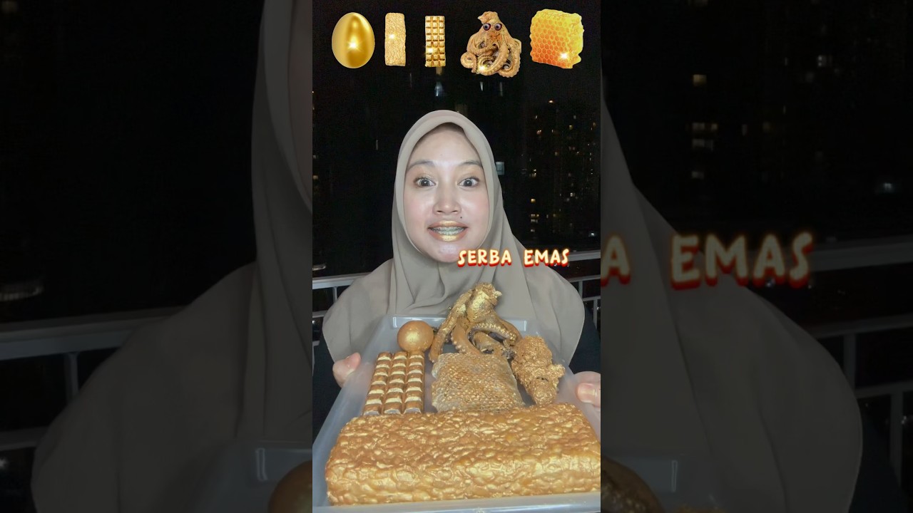 All-Gold Food ✨😍 | #mukbang #superspicy #asmrfood #gold