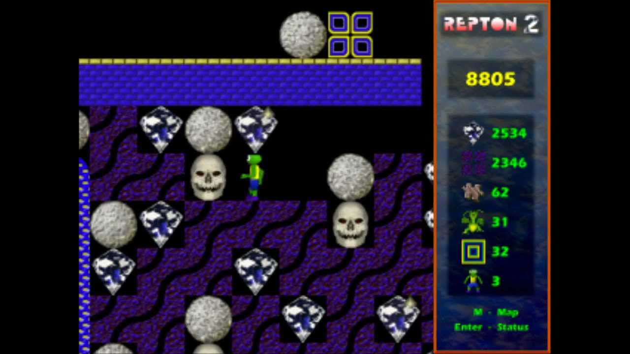 Repton 2 - Caverns Walkthrough - Part 7