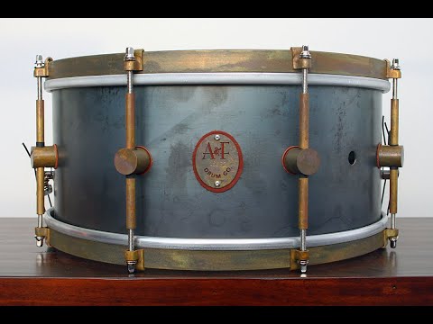 A & F Drum Co 6.5" x 14" Raw Steel Snare Drum w/ VIDEO! A&F | Reverb