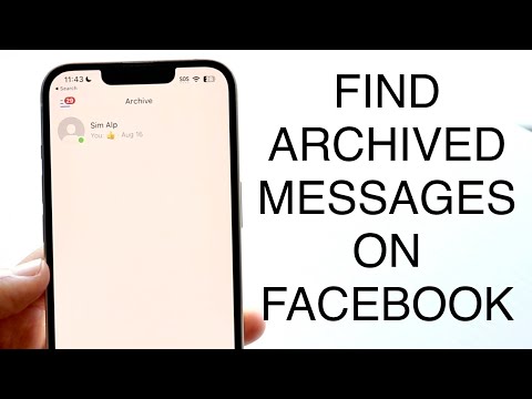 How To Find Your Archived Messages On Facebook Messages!