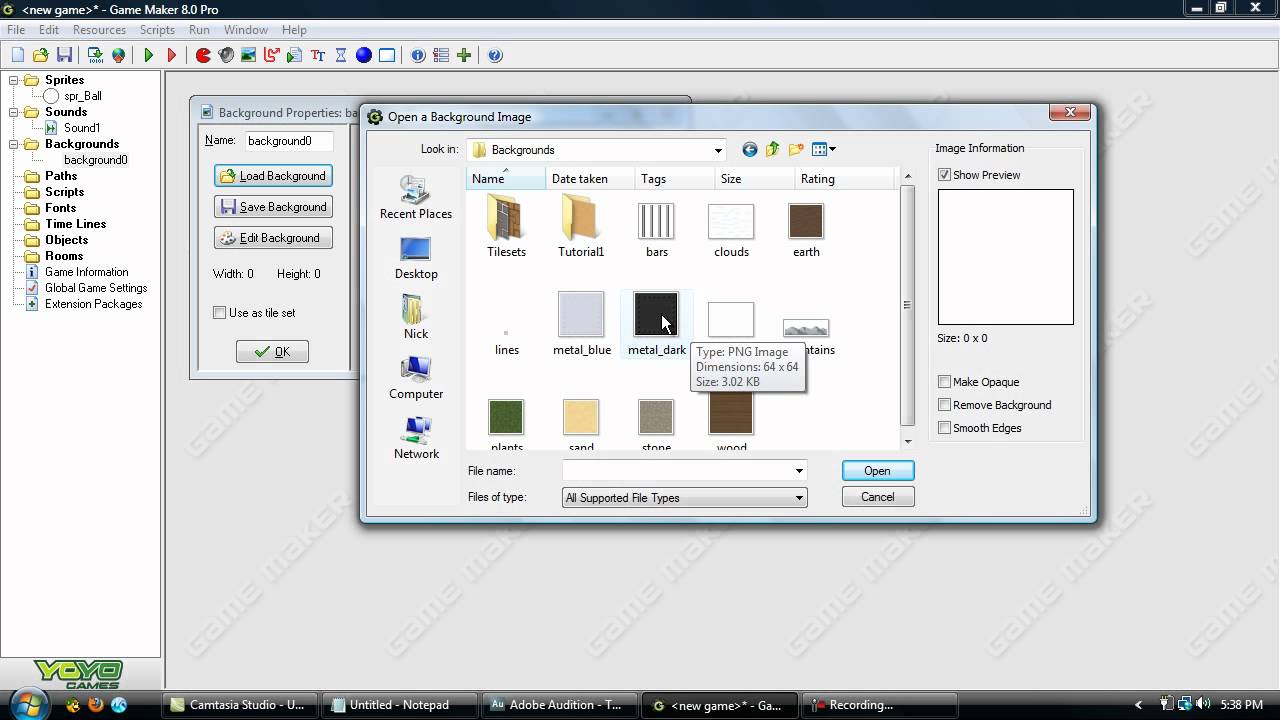 Game Maker: Basic Interface