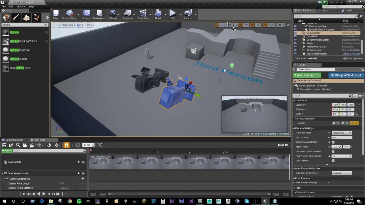 Unreal Sequencer Tutorial 02   Cameras