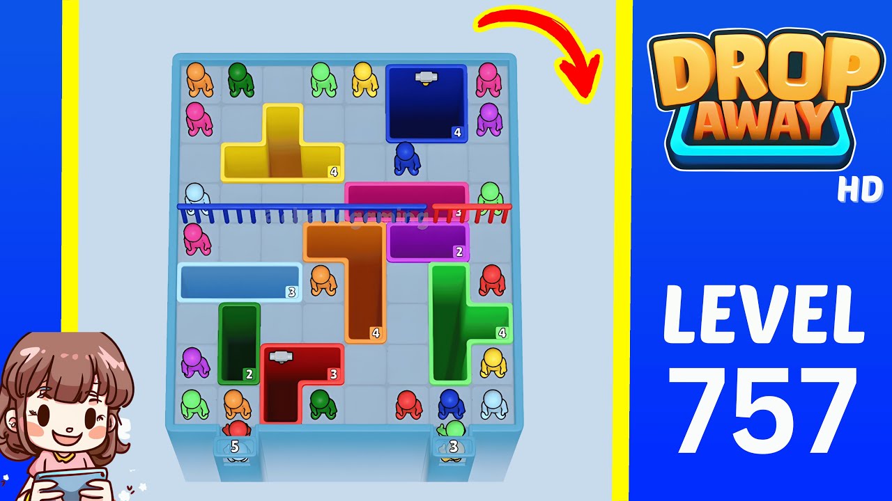 Drop Away Level 757 Solution Walkthrough