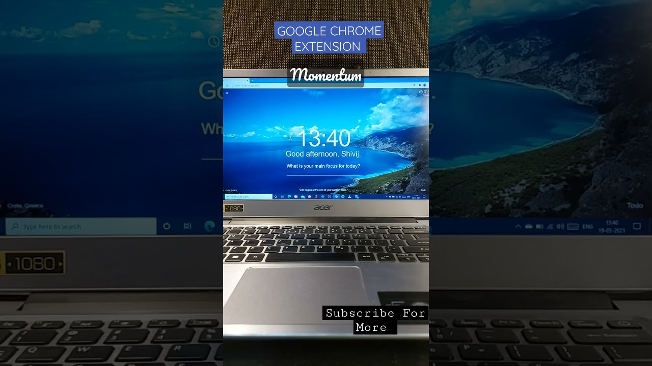 Google Chrome Extension | Momentum | TechNaut | #Shorts