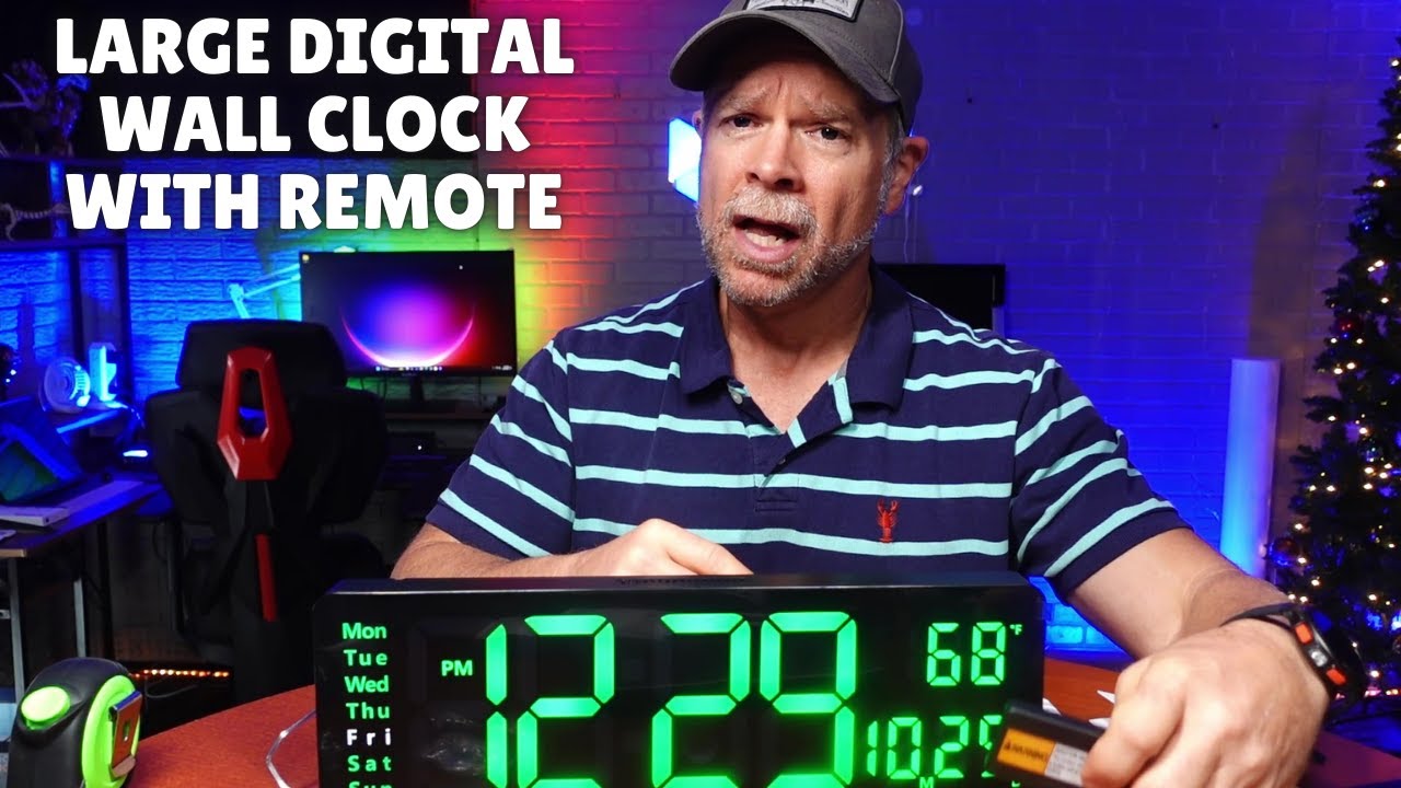 Large Digital Wall Clock with Remote | 16