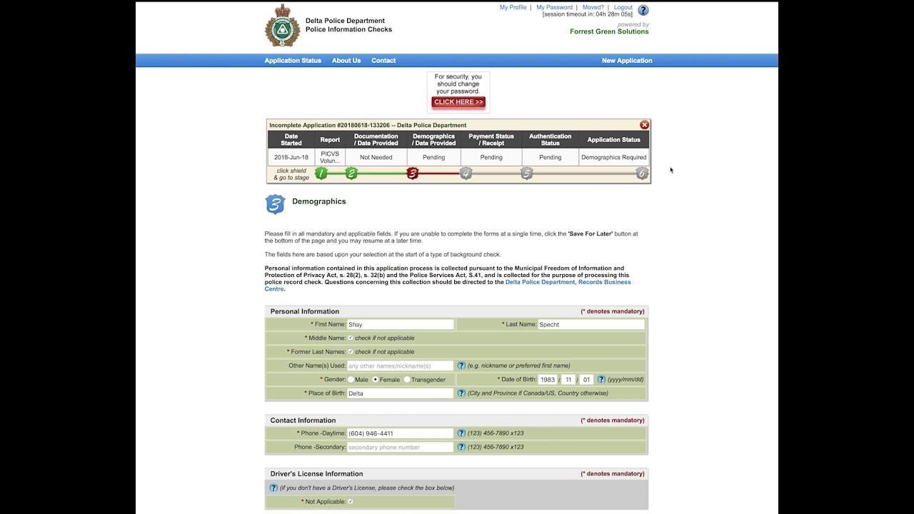 Police Information Checks Online Tutorial