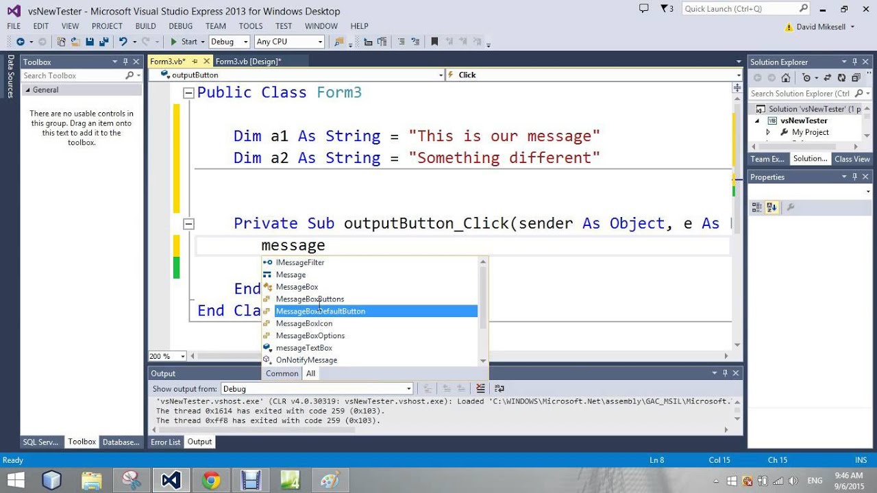 Set Value of String while Programming   Visual Basic