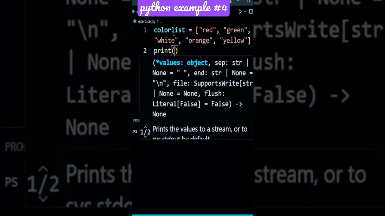 Write a Python program to display the first & last colors from the following list #python  #shorts