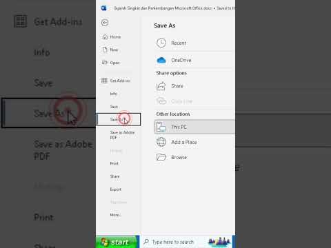 cara mengubah microsoft word ke pdf