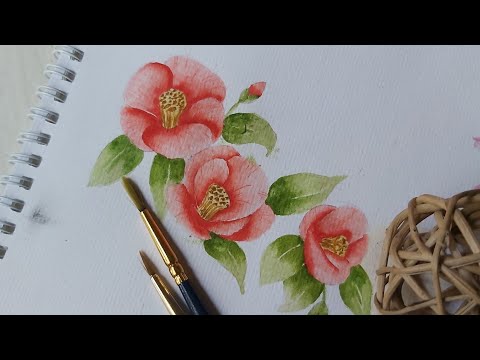 How To Paint Watercolour Camellia | Watercolour Floral Illustration