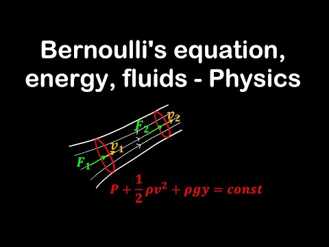 Bernoulli's equation, conservation of energy, fluids - Physics
