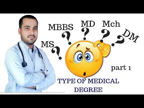 type of medical degree in medical career