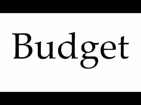 How to Pronounce Budget