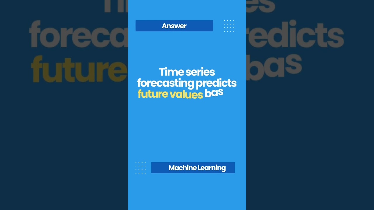 What is time series forecasting in machine learning?  #machinelearning #datascience  #shorts