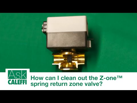 How can I clean out the Z-one™ spring return zone valve?