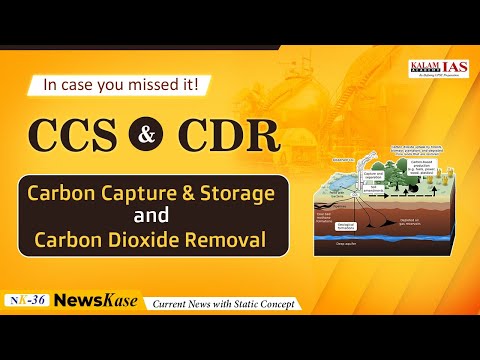 Carbon Capture and Storage (CCS) and Carbon Dioxide Removal (CDR) | UPSC Current Affairs 2023