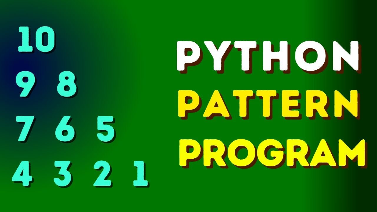 Python Reverse Floyd's Triangle Number Pattern | Python Number Pattern