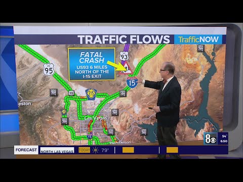 Fatal crash closes U.S. 93 northeast of Las Vegas