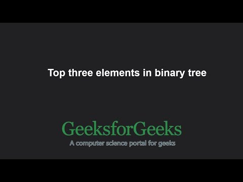Top three elements in binary tree | GeeksforGeeks