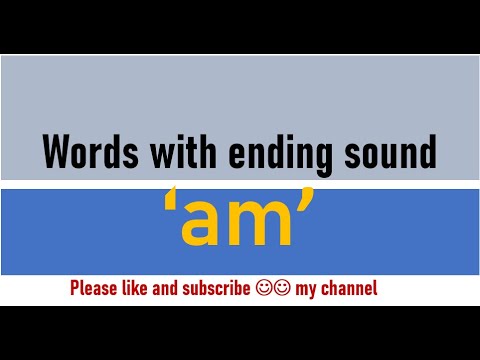 Learn Phonic Words| Ending with 'am' sound