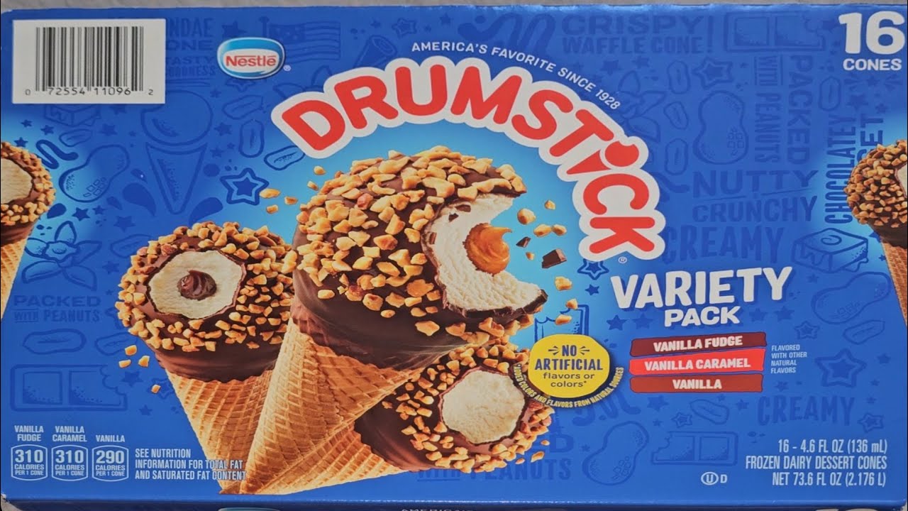 Costco Sale Item Review Nestle Drumstick Variety Pack Vanilla Fudge/Caramel Vanilla Taste Test