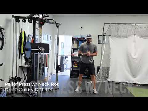 Pallof Press with Neck Rot Exercise