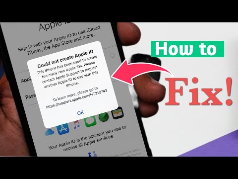 Could Not Create Apple ID || this iPhone create too much new Apple IDs