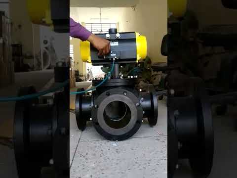 4 Way Pneumatic Ball Valve X Port