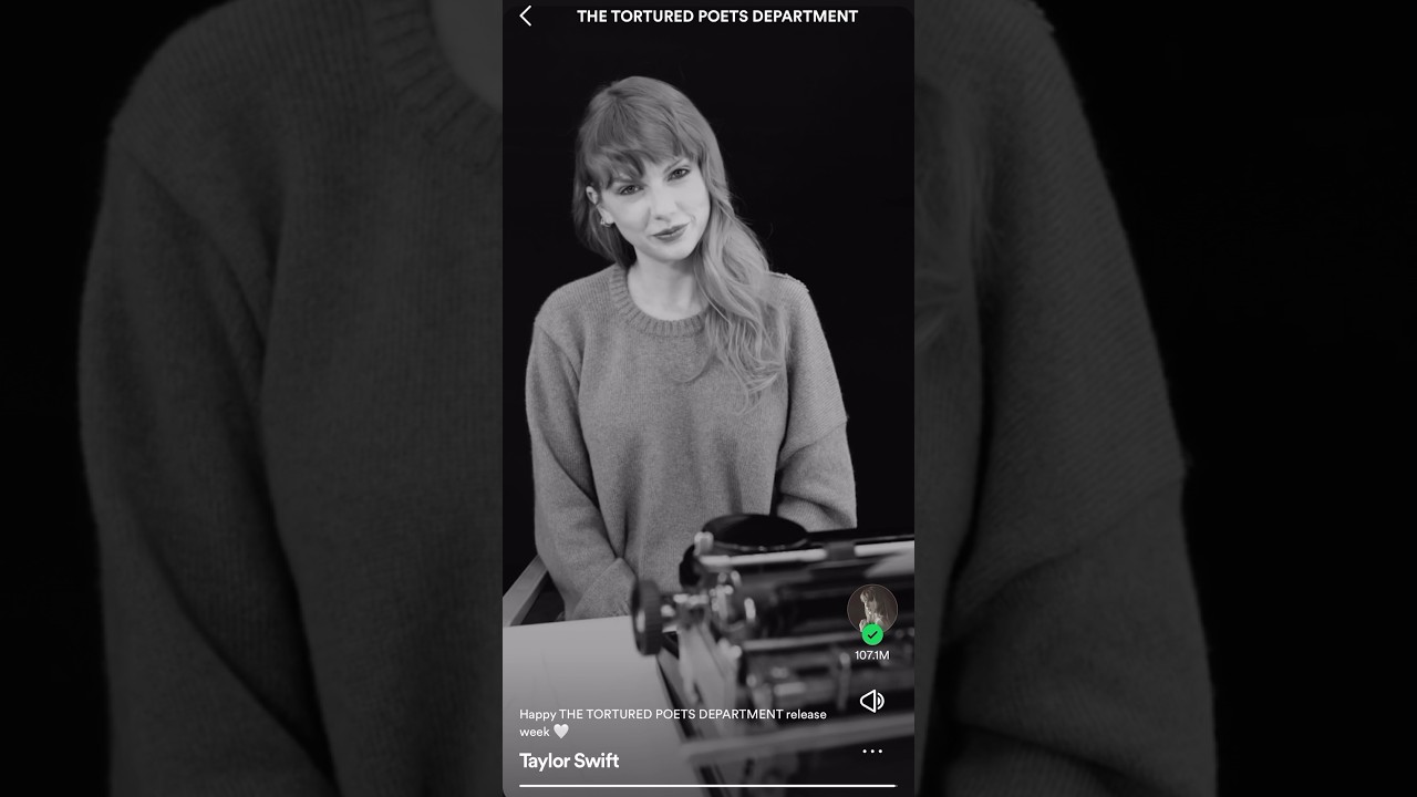 Taylor Swift - The Tortured Poets Department - Spotify release week video