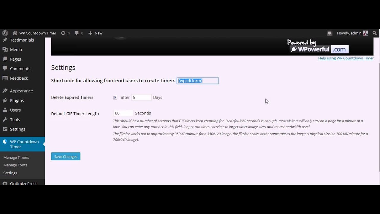 WP Countdown Timer Features Video