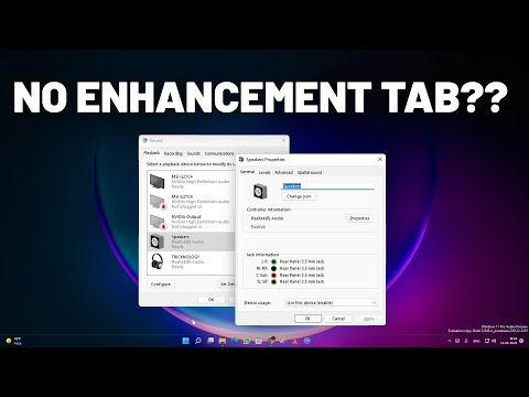 How To Fix No Enhancement Tab in Sound Settings on Windows 11
