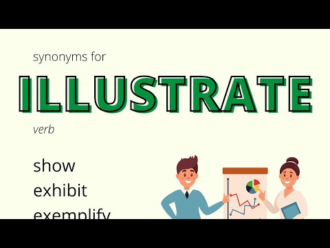 Synonyms For Illustrate, show, exhibit, exemplify, display, represent, demonstrate