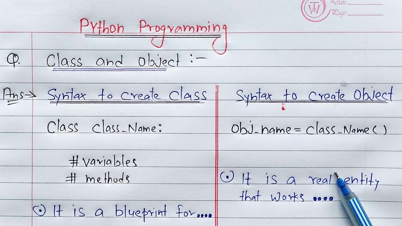 python classes and objects | Learn Coding