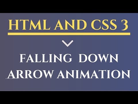 HTML AND CSS 3 FALLING DOWN ARROW ANIMATION[with source code] | HTML And CSS Animations