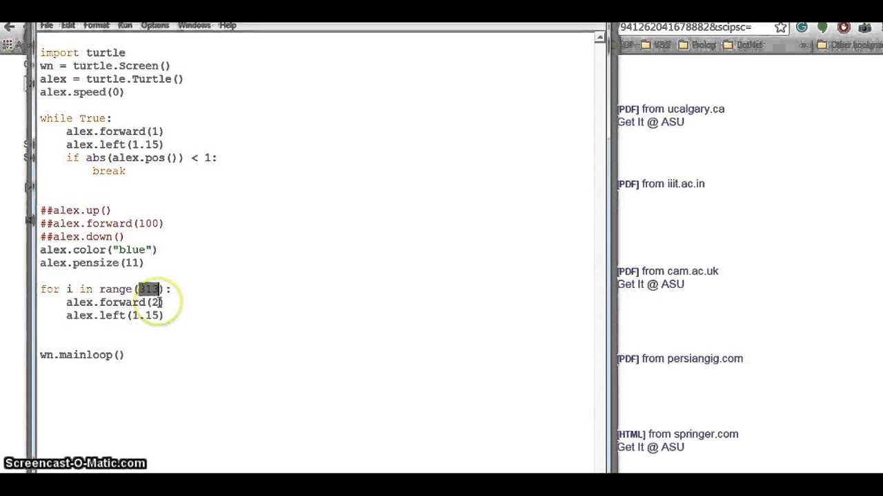 Draw circle using turtle graphics library in Python without circle function
