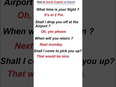 How to speak English at air port?