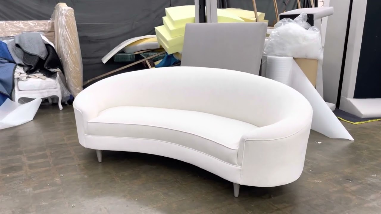 The most beautiful white curved sofa