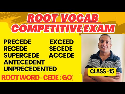Cede Root Word Vocab For Competitive Exam | #vocabulary #vocabularybuilding