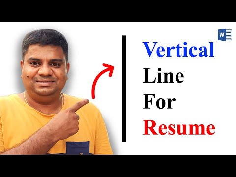 How To Insert Vertical Line In Word - For Resume