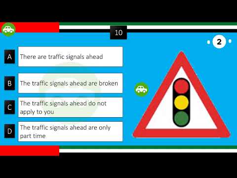rta theory test dubai 2025 - road signs test 1