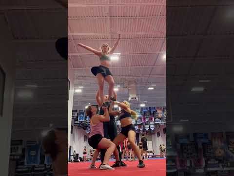 We hate the two layered shorts #cheerleading #cheerleadingworlds #micdup #stunt #stunting #nca