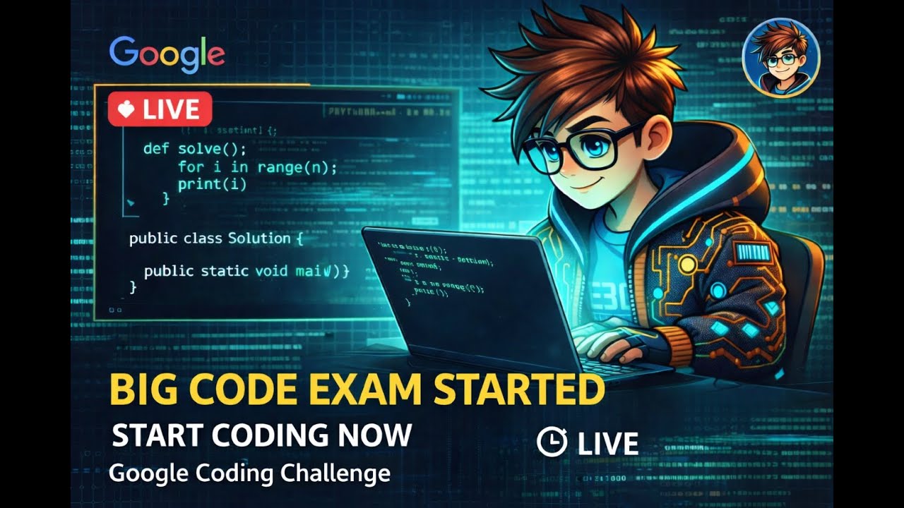 🔴 Big Code Challenge LIVE | Coding Round Started |Join the Round  💻