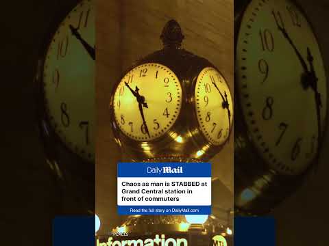 Man is STABBED at Grand Central Station in front of commuters