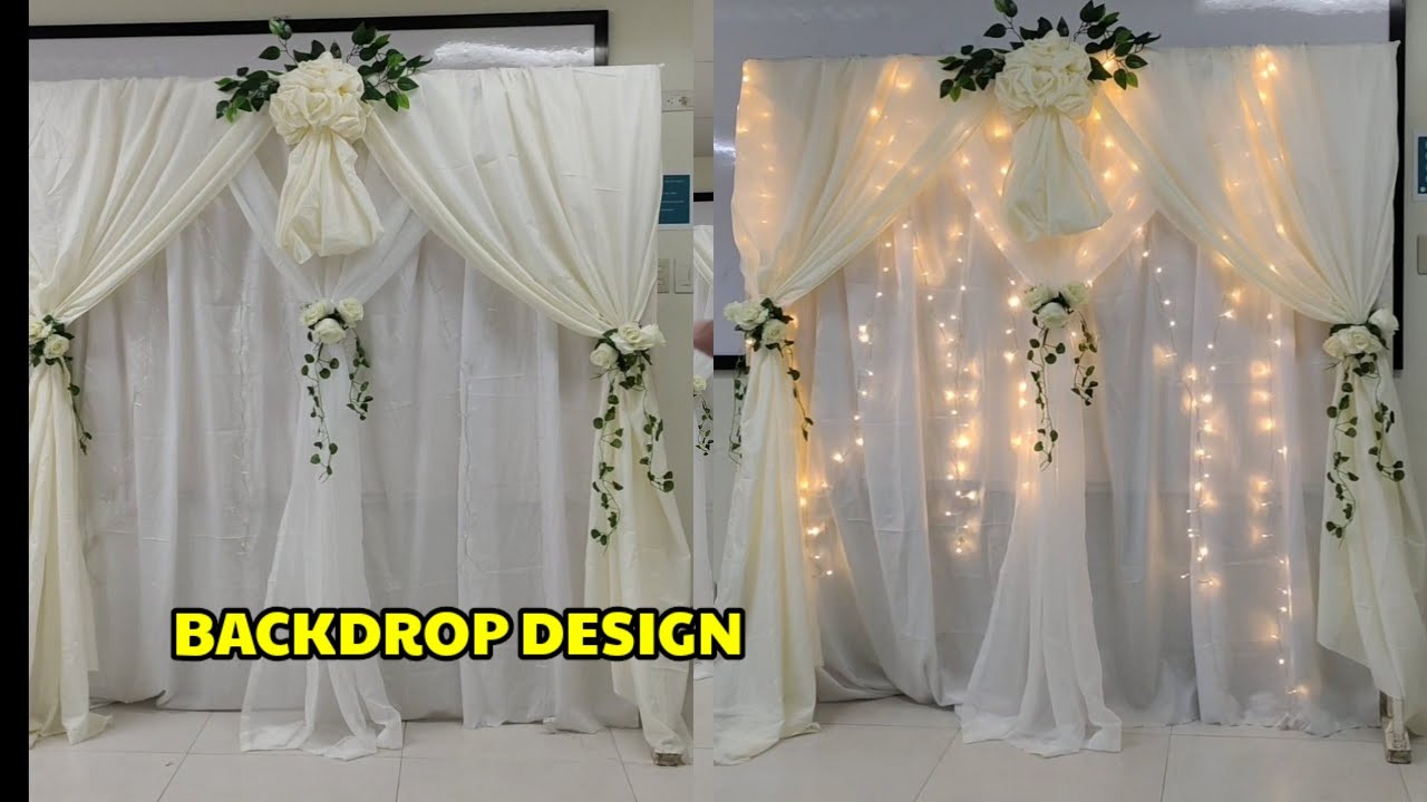 WEDDING BACKDROP DESIGN FLORAL BACKDROP DESIGN TABLE SKIRTING TUTORIAL