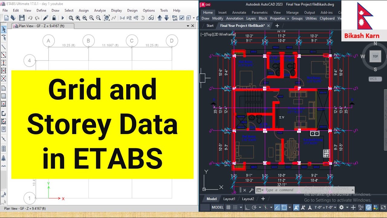 |Grid and Storey Data in ETABS| 01