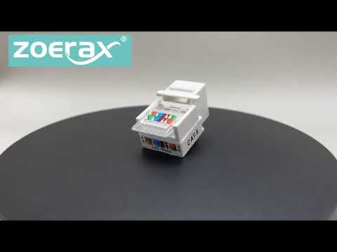 ZOERAX 10Pcs Cat6 Cat5e Tool-Less RJ45 Keystone Jack, No Punch-Dow