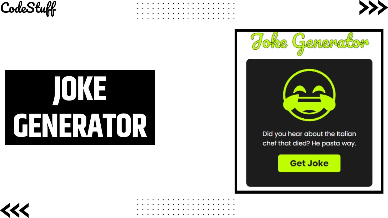 Joke Generator API | Tutorial | HTML CSS JavaScript